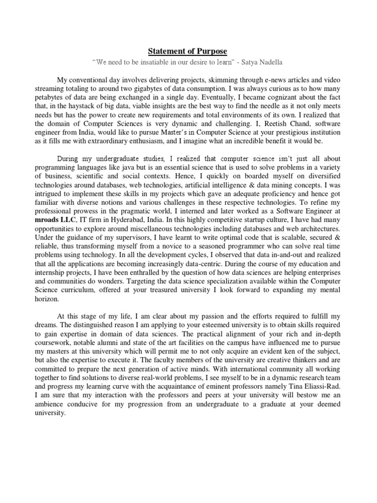 Sample SOP-2 | PDF | Data | Computer Science