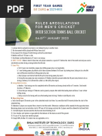 Turf Cricket Rules | PDF | Bowling (Cricket) | Ball And Bat Games