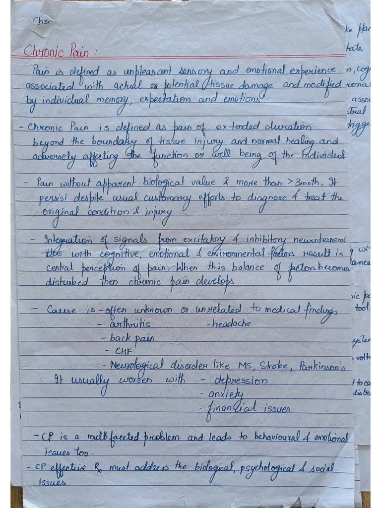 Physiotherapy Notes Handwritten | PDF
