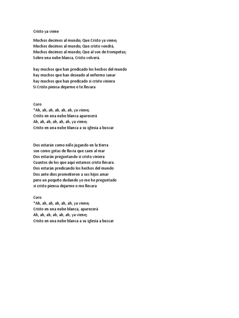 Cristo Ya Viene | PDF