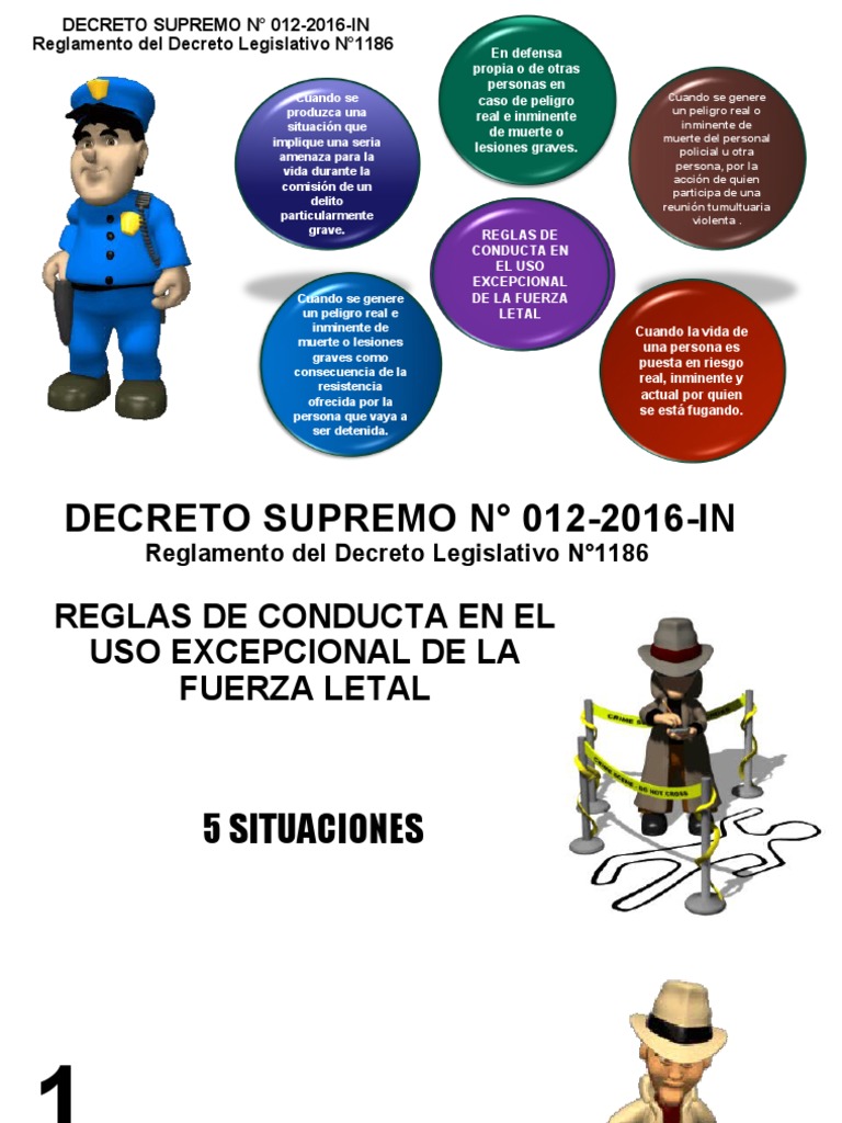 DECRETO SUPREMO #012-2016-IN Reglamento Del Decreto Legislativo N°1186 | PDF | Justicia | Crimen ...