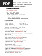 COMPARATIVE AND SUPERLATIVE ADJECTIVES - Quizizz | PDF | Semantic Units | Grammar