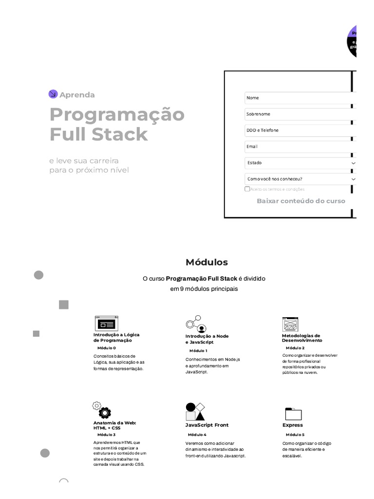 Digital House - Programa Do Curso Desenvolvimento Web Full Stack | PDF | Script Java ...