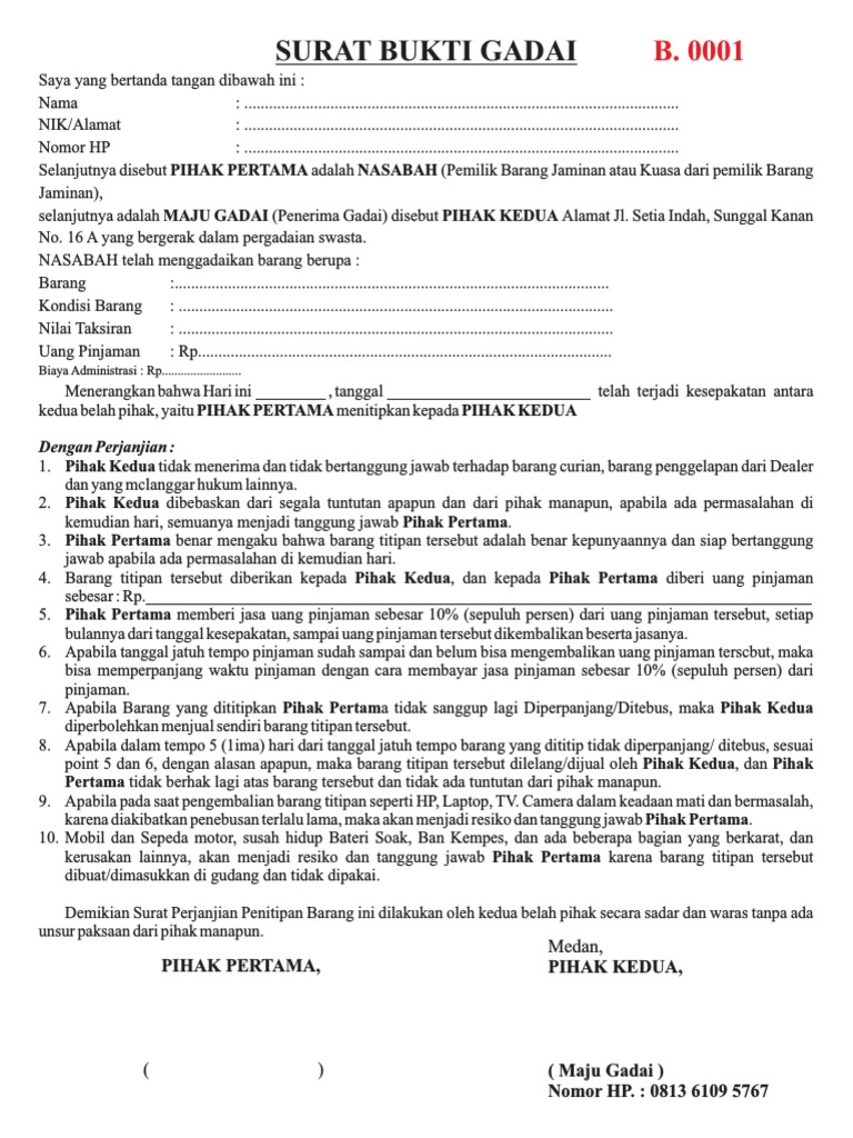 Surat Gadai | PDF