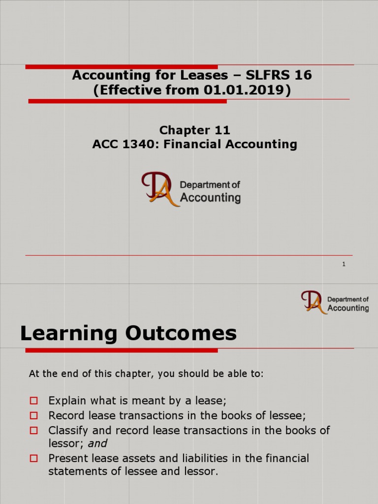 SLFRS 16 Lease Accounting Guide | PDF | Lease | Depreciation