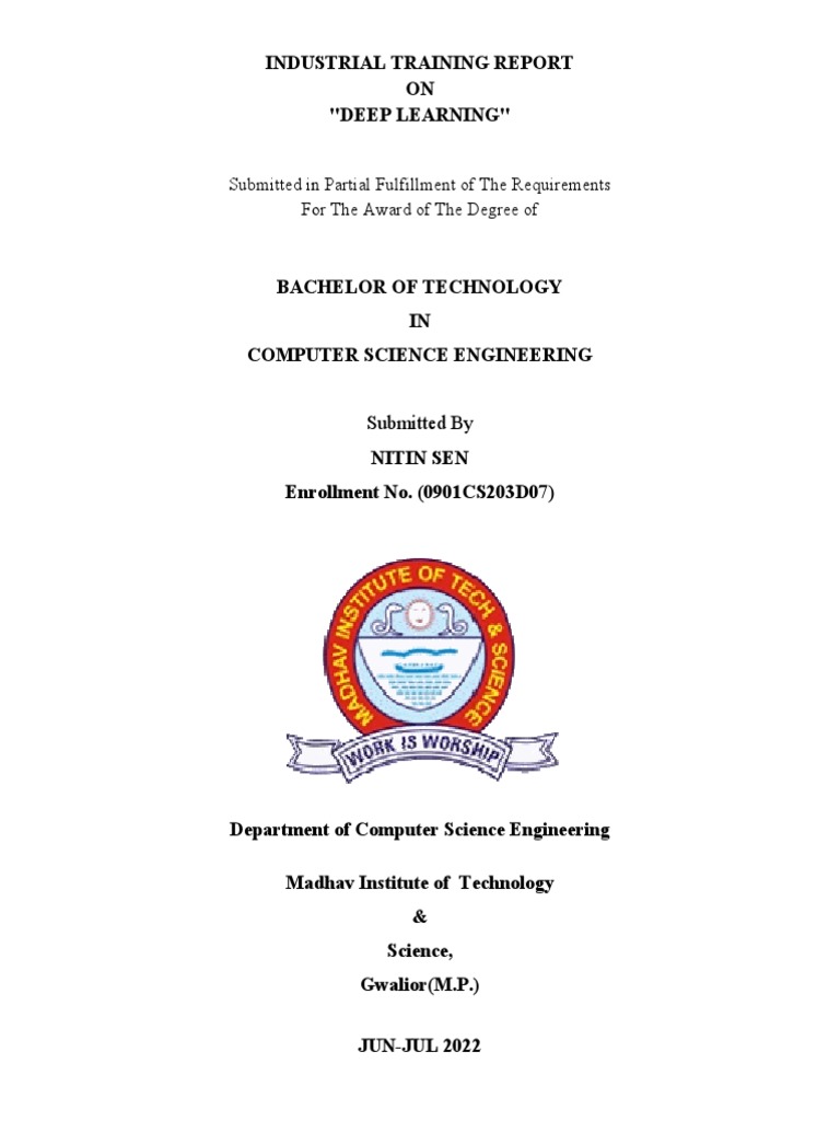 Nitin Report | PDF | Artificial Intelligence | Intelligence (AI) & Semantics