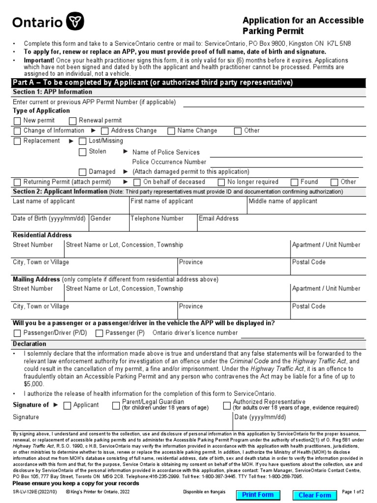 Part A - To Be Completed by Applicant (Or Authorized Third Party ...