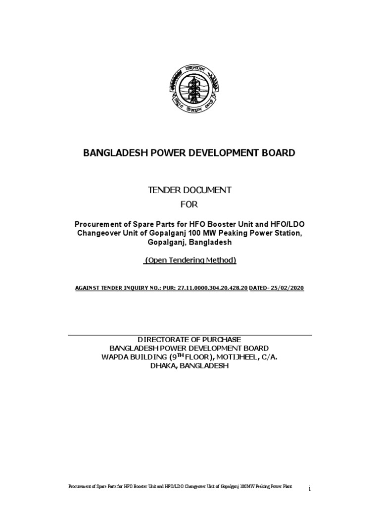 Tender Schedule | PDF | Procurement | Bankruptcy