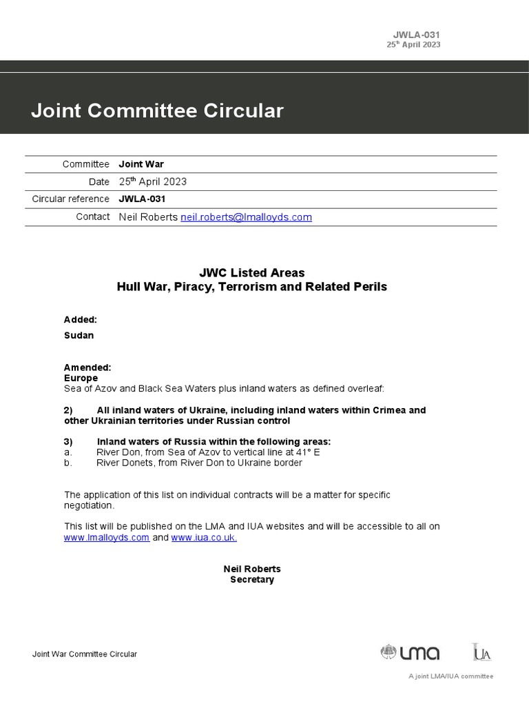 JWLA-031: Joint War Committee Areas | PDF | Persian Gulf | Arabian ...
