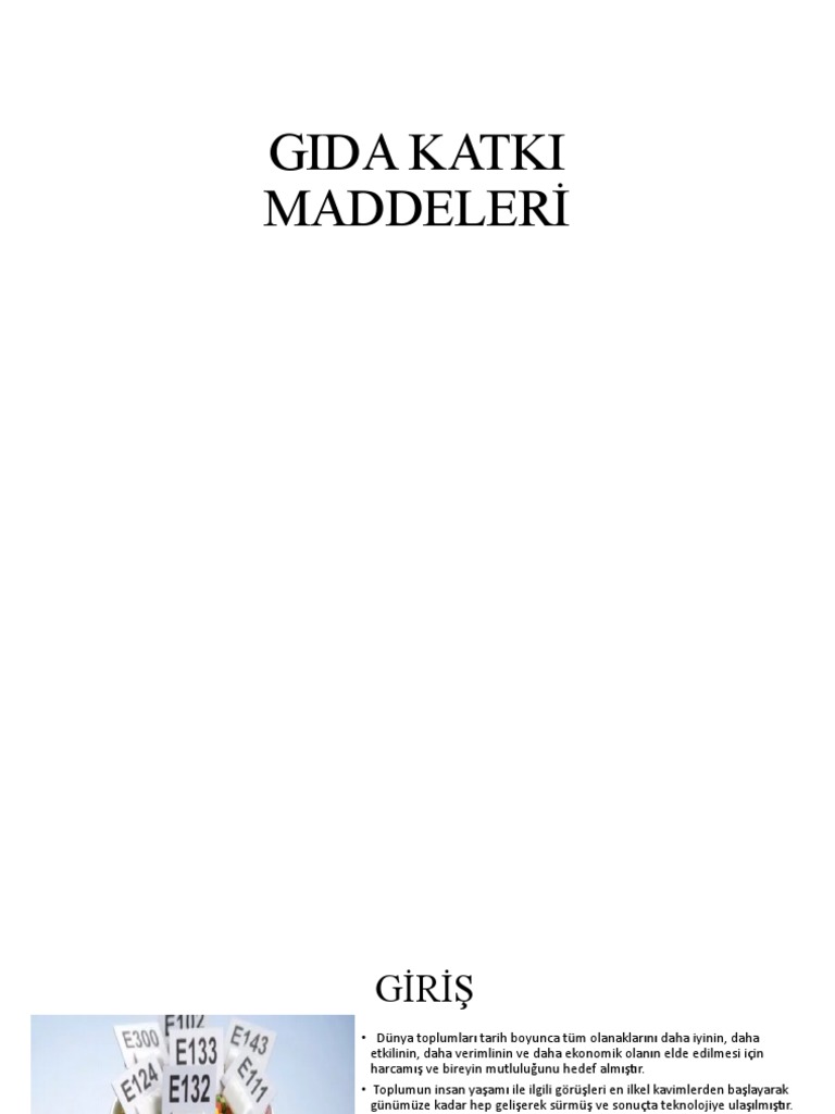Gida Katki Maddeleri | PDF