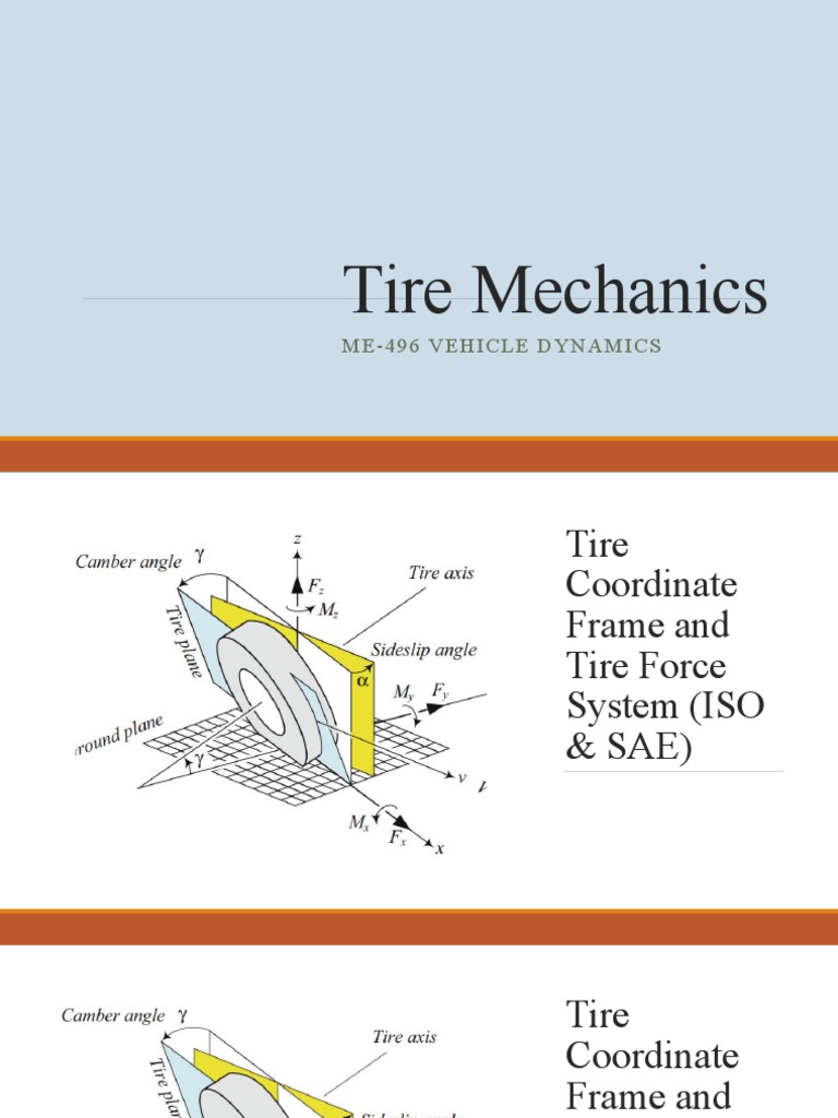 Tire Mechanics | PDF | Friction | Tire