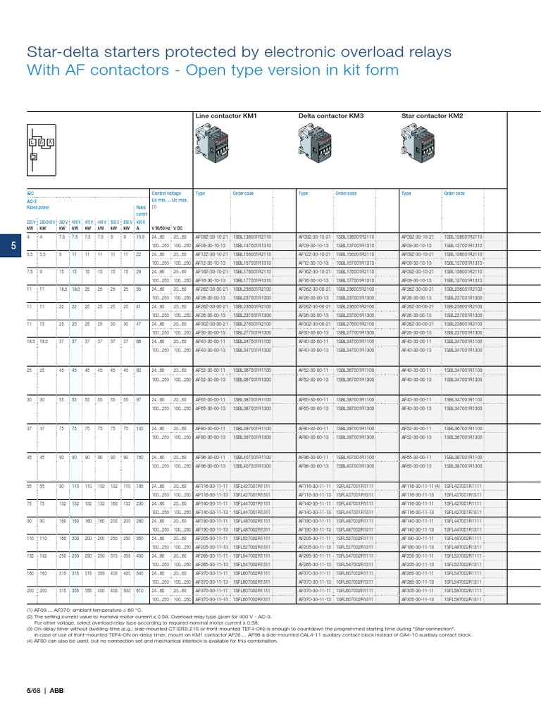 Arrancadores Estrella-Delta Abb | PDF | Relay | Power Engineering