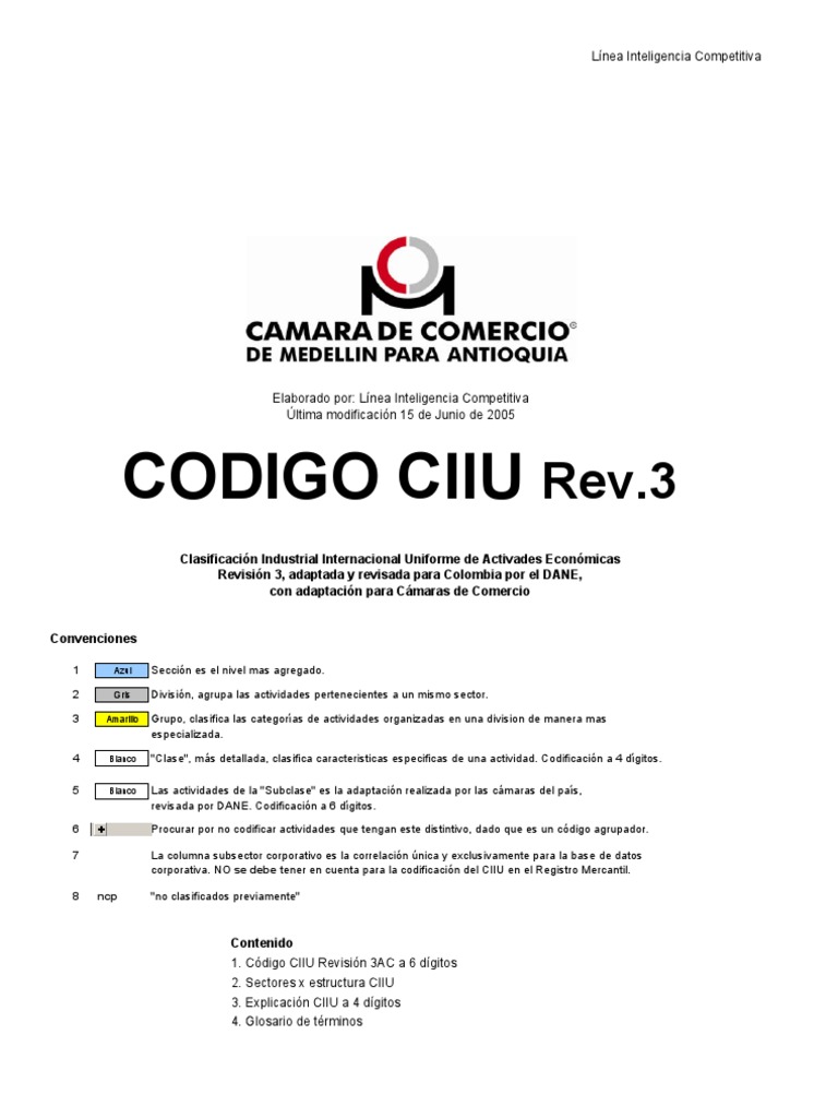 CIIU | Minerales | Pescado como alimento