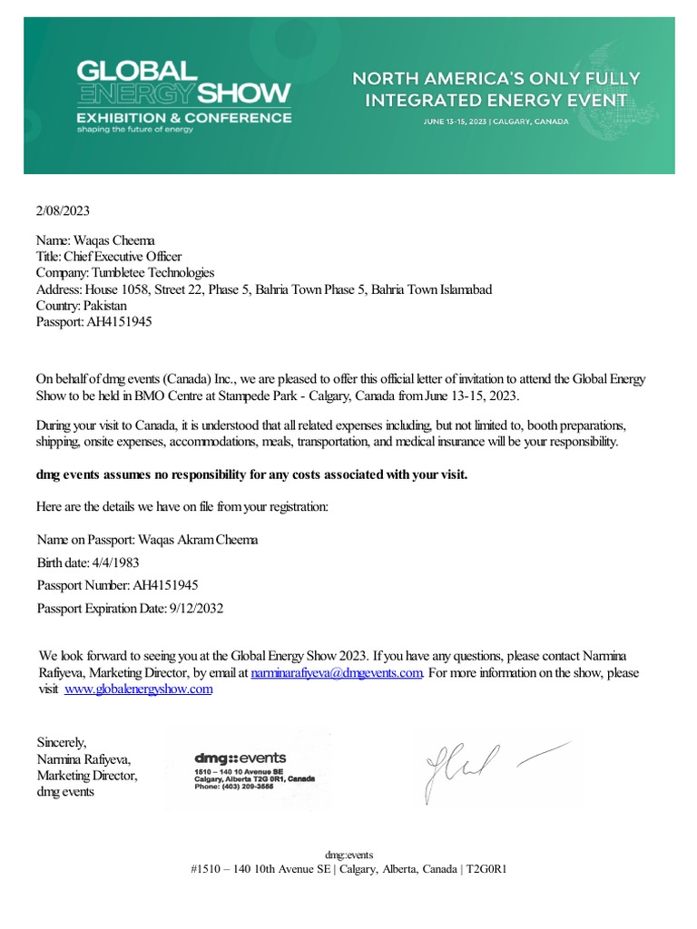 Invitation Letter | PDF