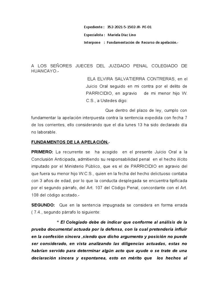 Apelación Sentencia Penal | PDF | Apelación | Sentencia (ley) Apelación Sentencia Penal | PDF | Apelación | Sentencia (ley)