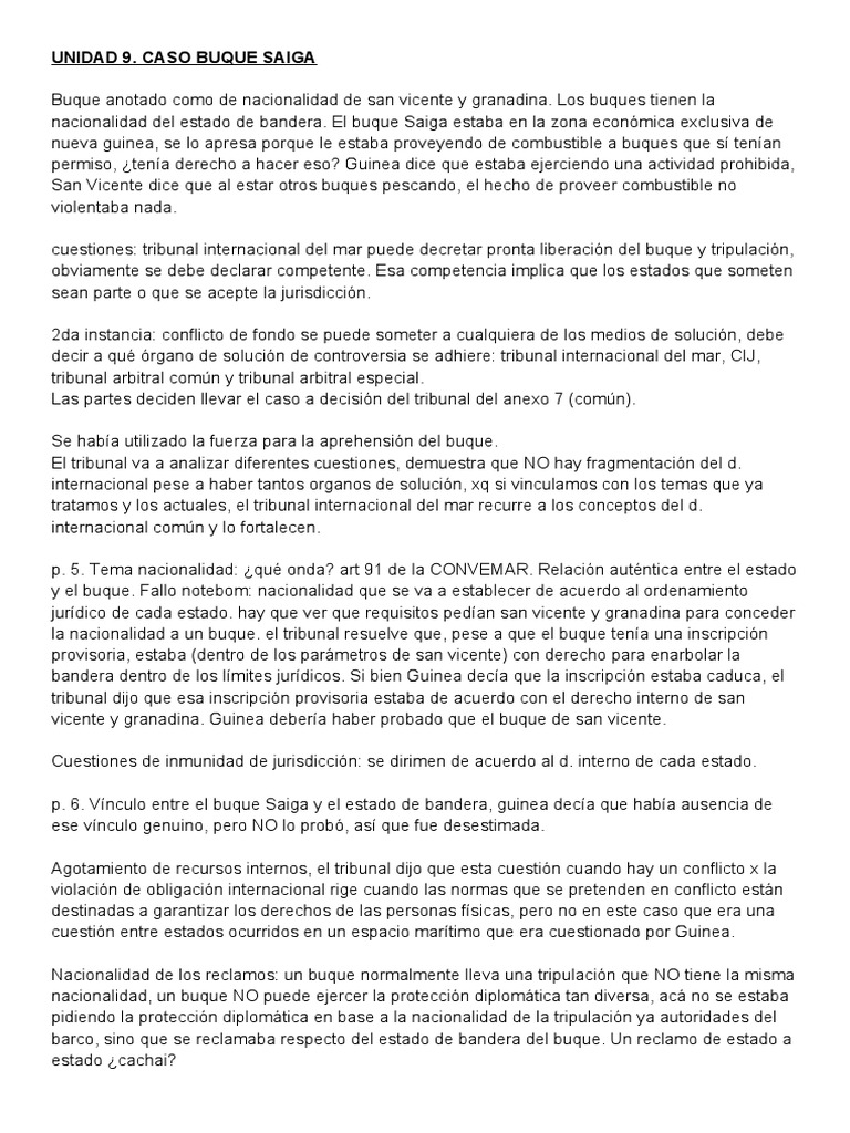 Unidad 9. Caso Buque Saiga | PDF | Río | Estado (política)