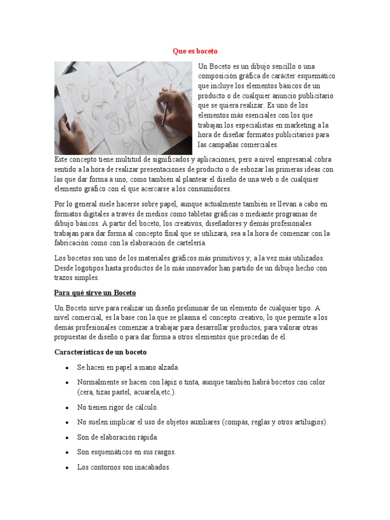 Que Es Boceto | PDF | Dibujo | Diseño
