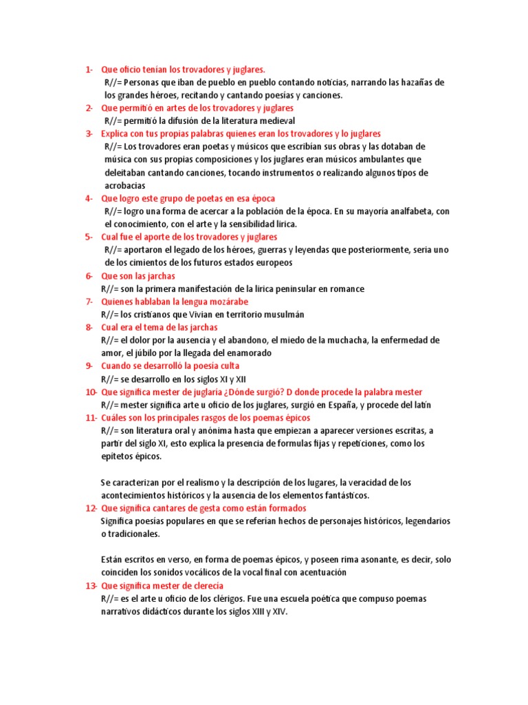 Trovadores y Juglares Medievales | PDF | Poesía