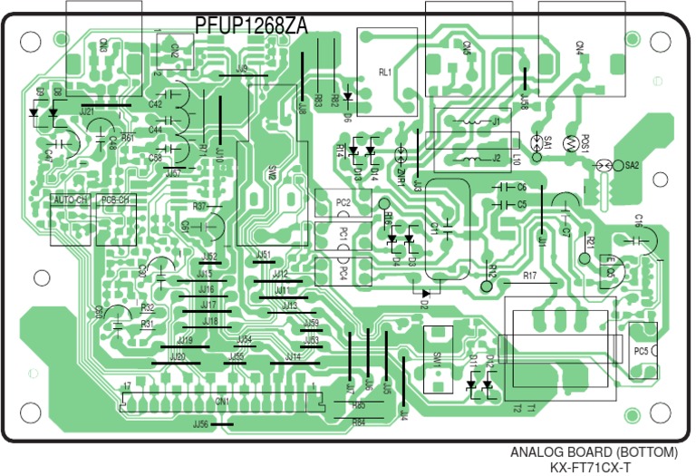 JJ9 RL1: Analog Board (Bottom) KX-FT71CX-T | PDF
