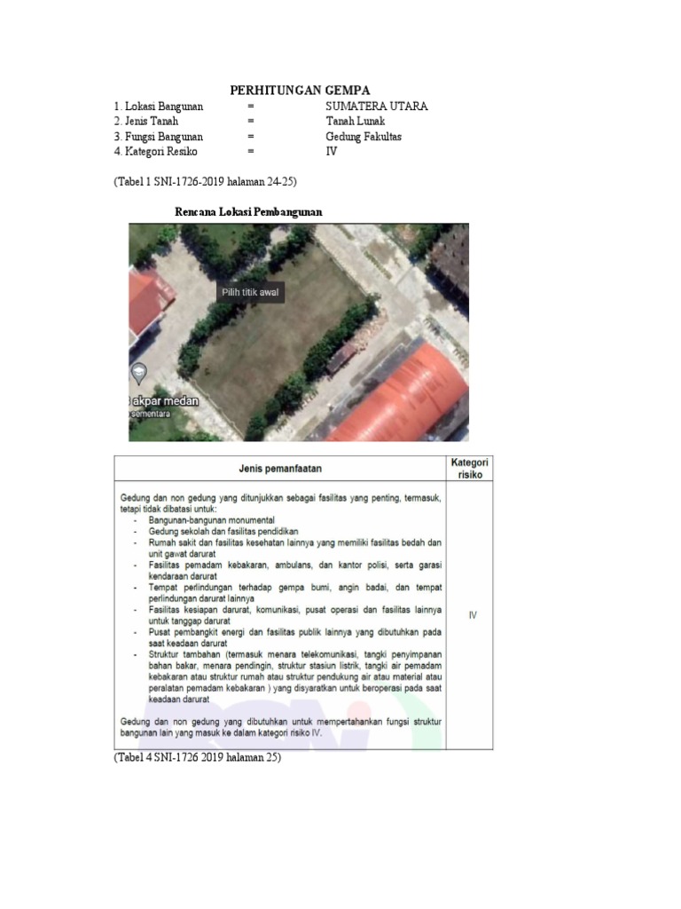 Perhitungan Gempa | PDF