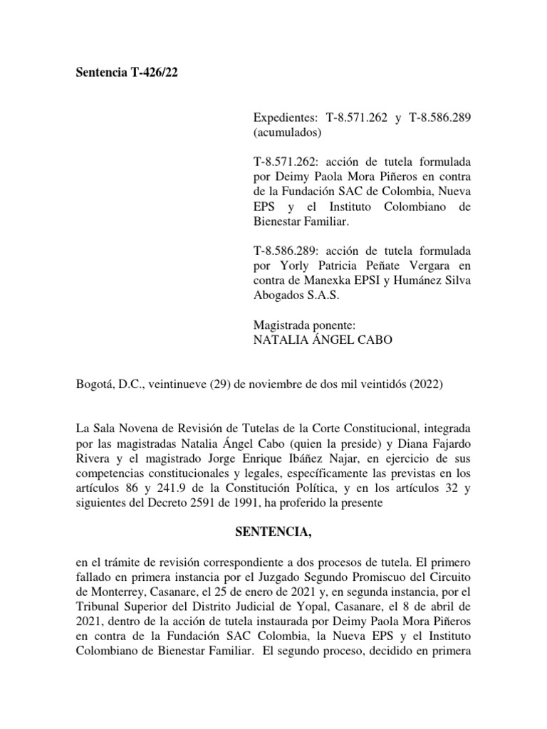 Sent T 426 22 | PDF | Derecho laboral | Liquidación