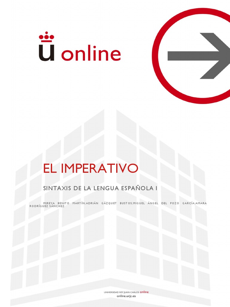 El Imperativo Pdf Verbo Oración Lingüística