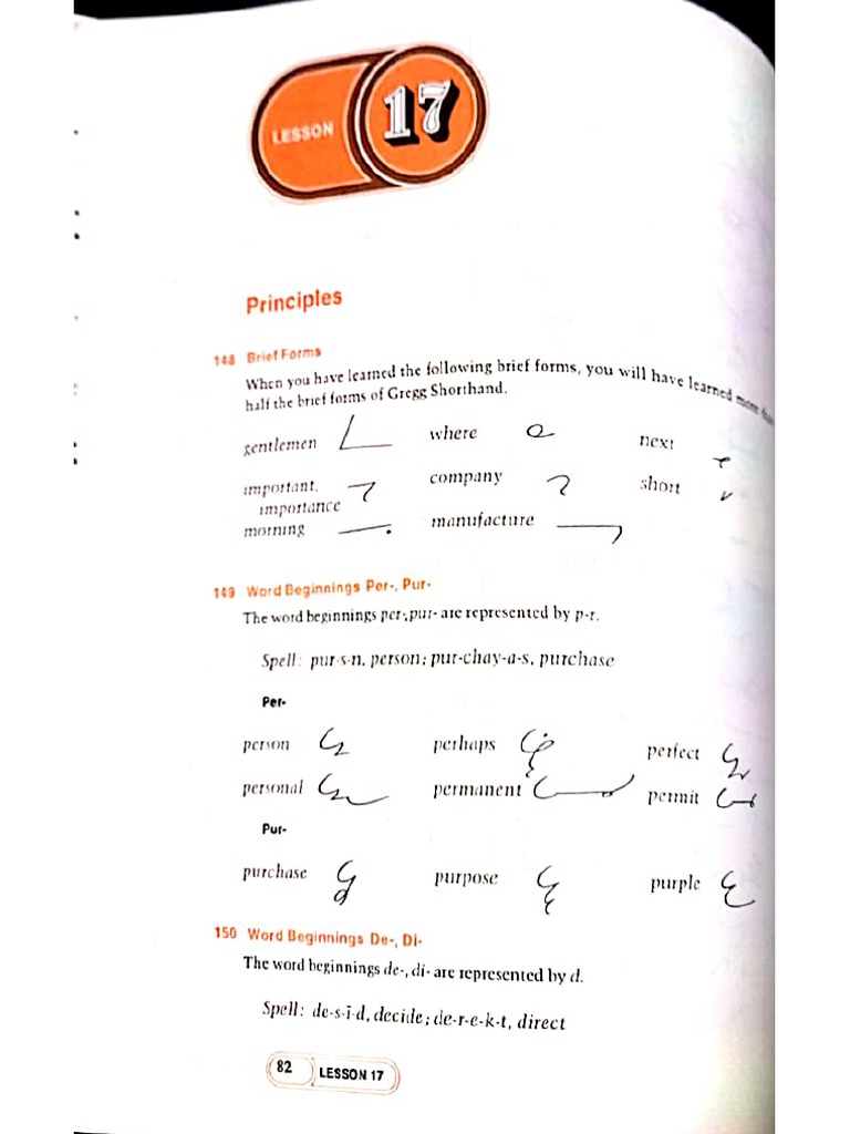 Shorthand Unit 17 | PDF