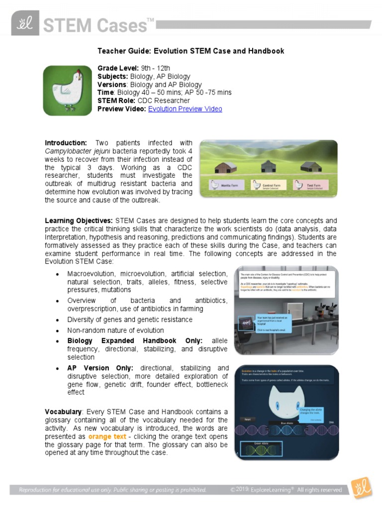 Evolution STEM Case Teacher Guide | PDF | Antimicrobial Resistance | Natural Selection