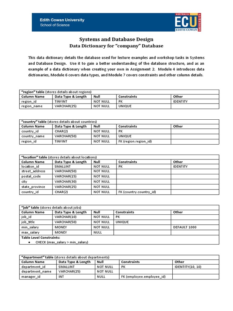 SDD - Company Data Dictionary | PDF | Databases | Data Management