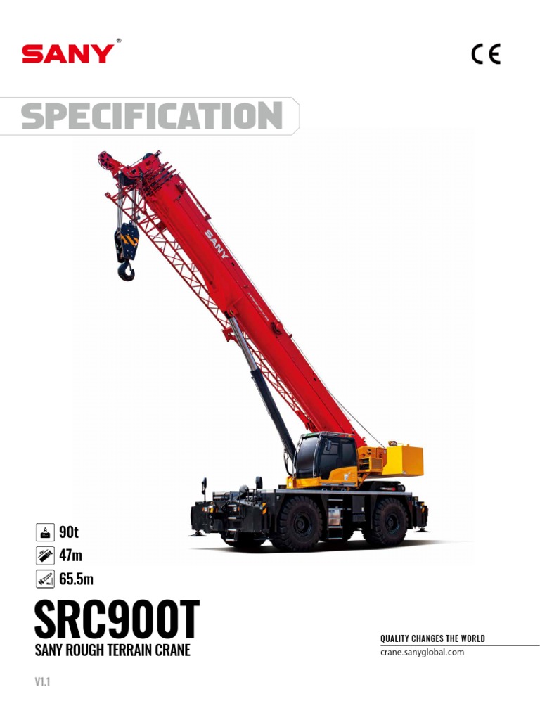 Sany Crane-Brochure SRC900T | PDF | Crane (Machine) | Axle
