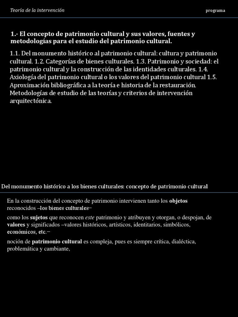 Evolución del Patrimonio Cultural | PDF | Patrimonio cultural | Bienes (Ley)