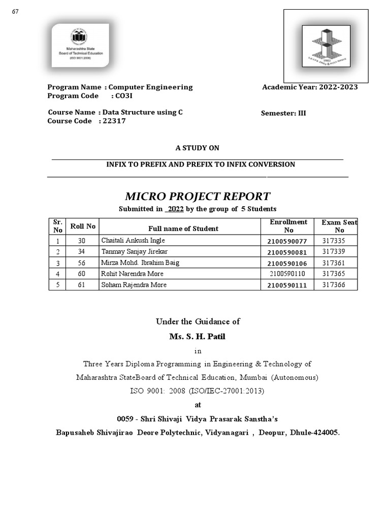 Dsu 1 Microproject 2 Pdf Computer Programming Computing 