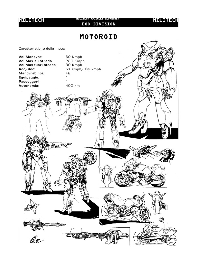 Caratteristiche Moto e Power Armor | PDF | Missile | Missile Types