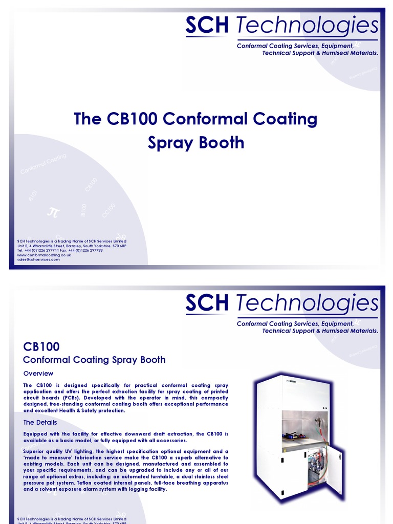 The CB100 Conformal Coating Spray Booth | PDF | Printed Circuit Board ...