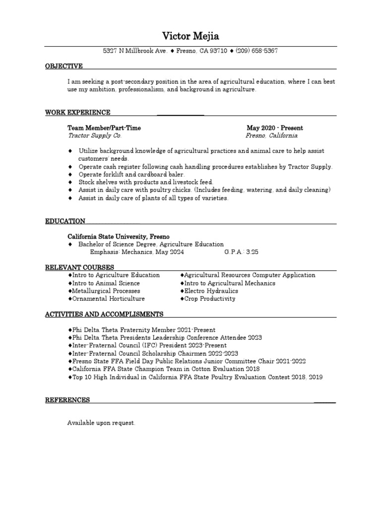 Victor Mejia Resume 2023 Aged | PDF
