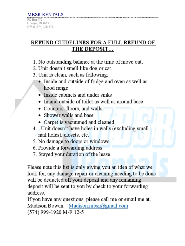 Refund Guidelines | PDF