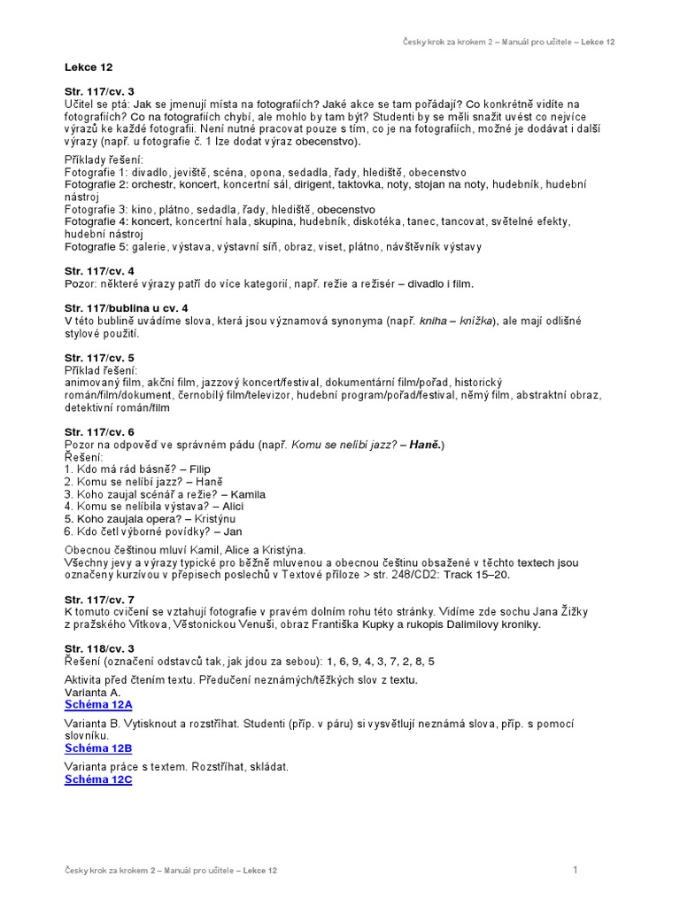 Ucitele Cesky Krok Za Krokem 2 12 | PDF