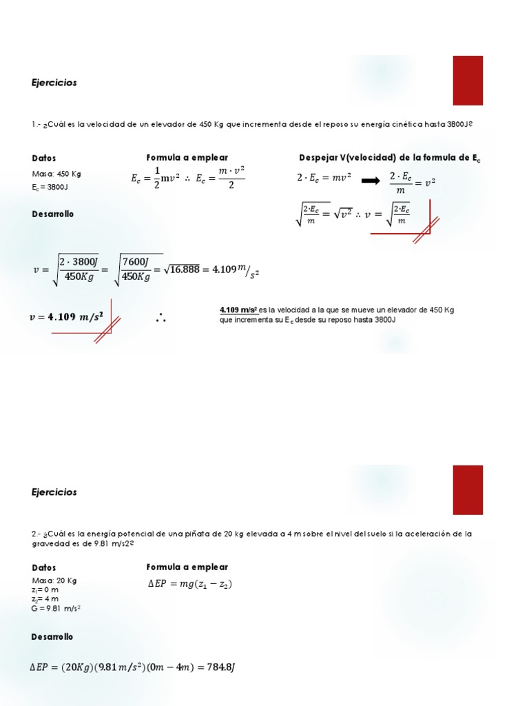 Velocidad y energía en elevadores y piñatas | PDF