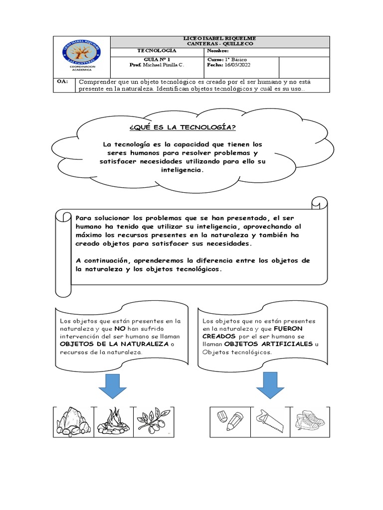 Guía 1 Tecnología Septimo Basico | PDF | Libros para adolescentes