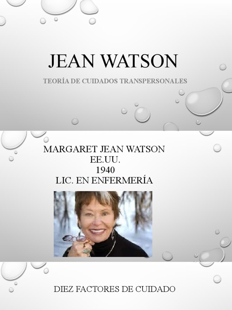Jean Watson: Teoría de Cuidados Transpersonales | PDF | Bienestar | Ciencia y matemática