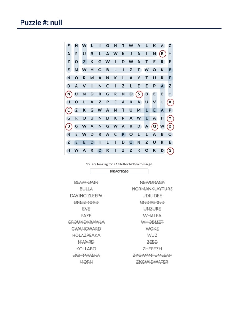 Word Search Puzzles - Play Online or Print - Make Your Own - Free | PDF