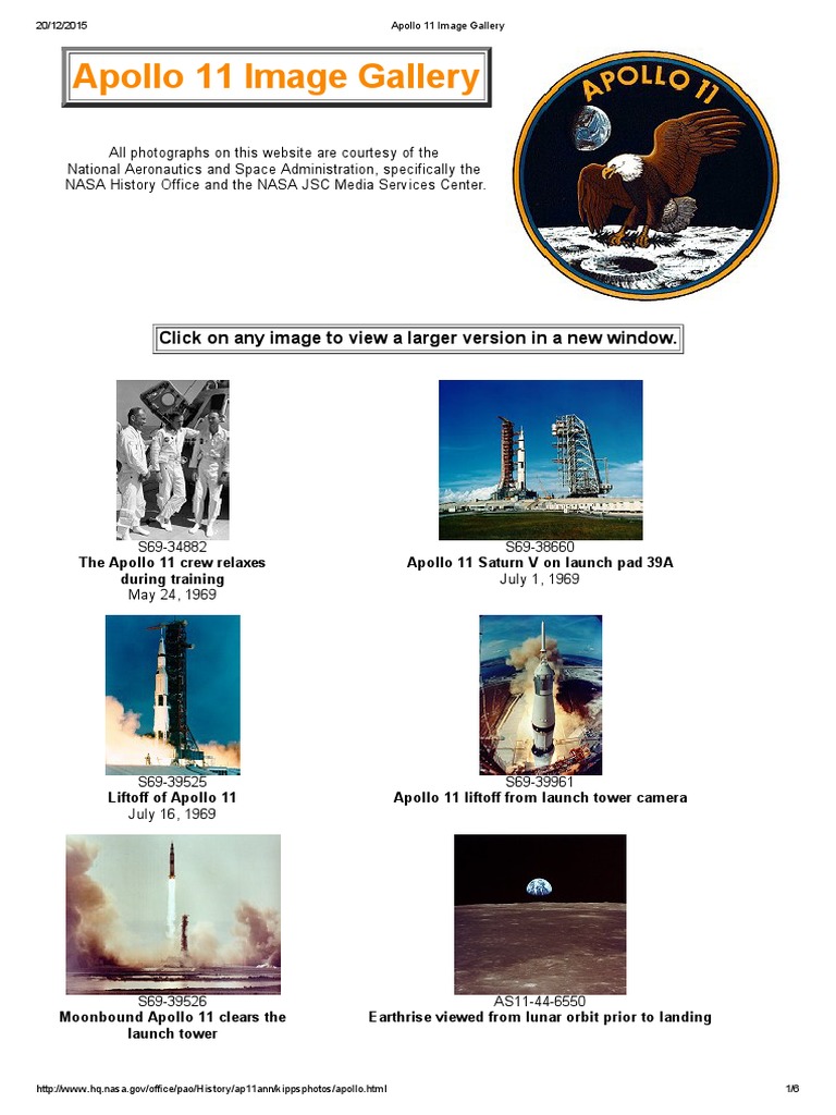 Apollo 11 Image Gallery | PDF