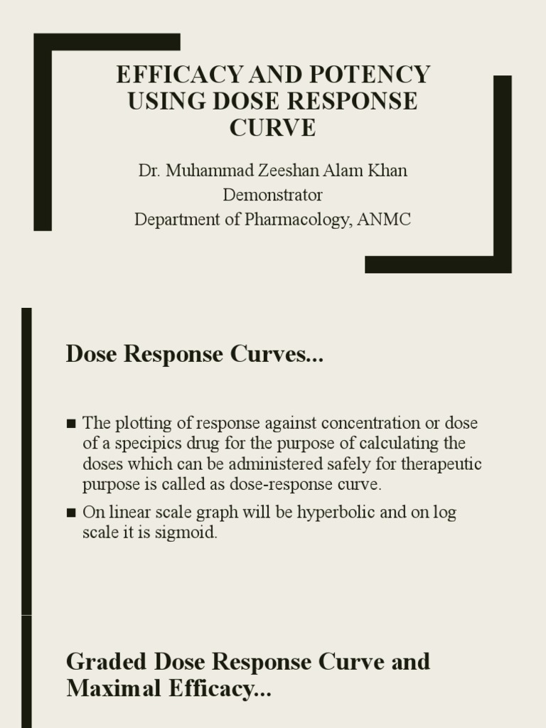Efficacy and Potency in Dose Response Curves | PDF | Wellness