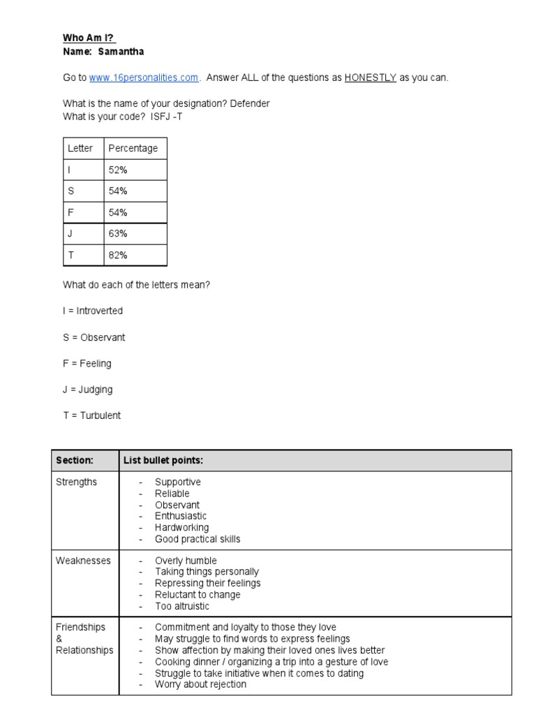 Careers - Who Am I | PDF