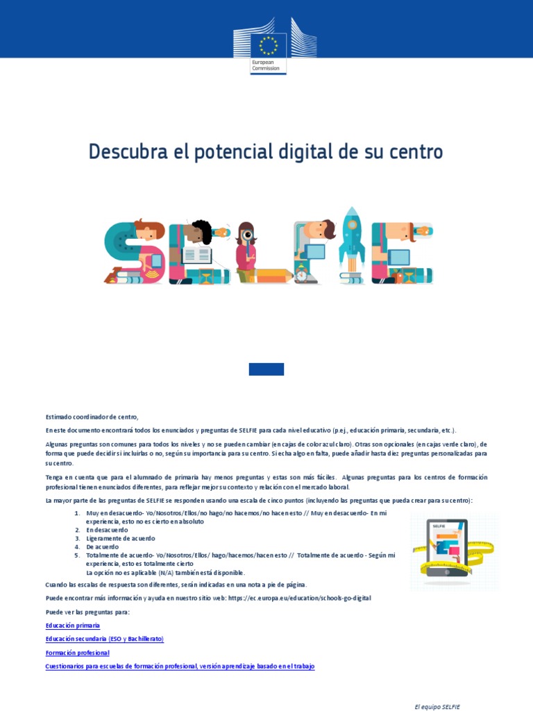 SELFIE - Listado de Preguntas | PDF | Enseñando | Evaluación