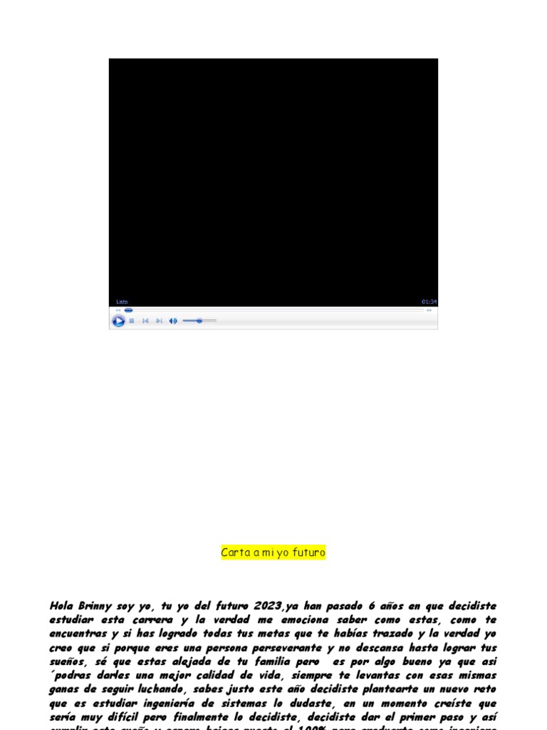 Carta A Mi Yo Futuro.. | PDF