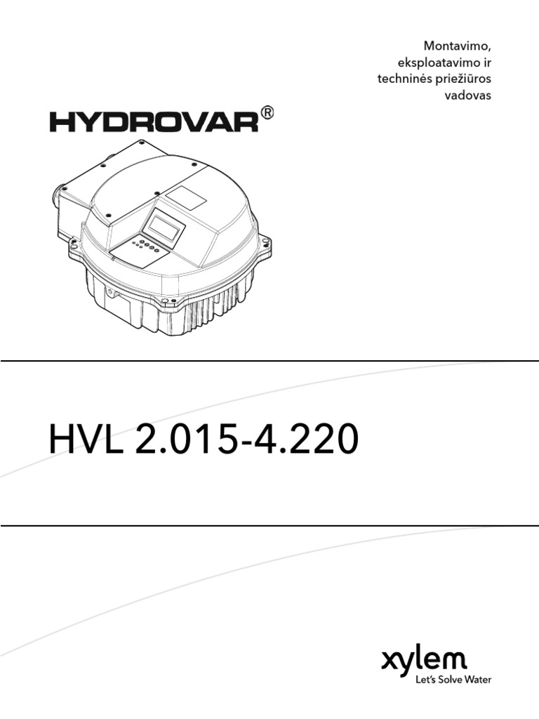 Iom Hydrovar HVL Rev - Aed01 2016 LT-LT | PDF