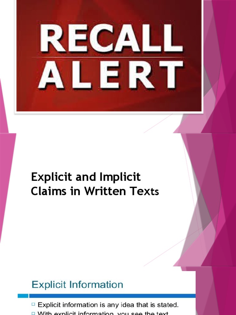 Understanding Explicit and Implicit Claims | PDF | Information | Argument
