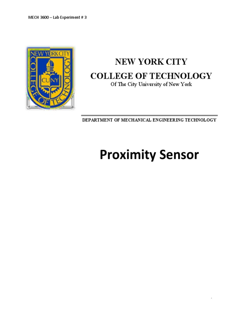 Lab # 3 - Proximity Sensor Lab | PDF