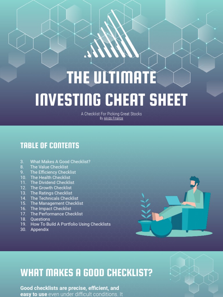 The Ultimate Investing Cheat Sheet: A Checklist For Picking Great ...
